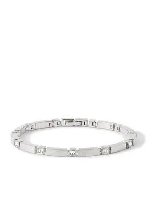 Saint Laurent Crystal-embellished Bracelet - Silver