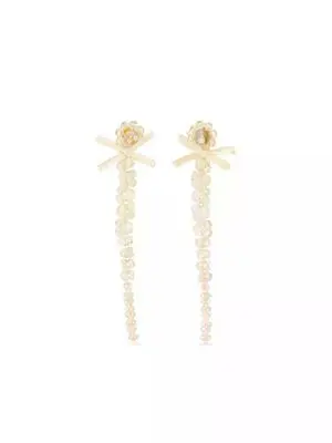 Simone Rocha Petite Bow Drip Earrings - Gold