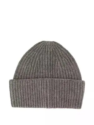 SAMSOE SAMSOE Ribbed Wool Beanie - Grey