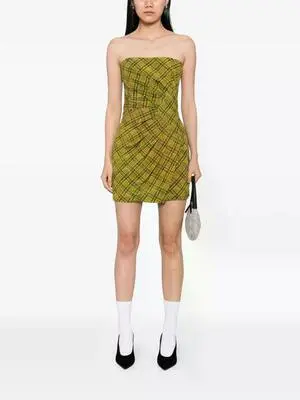 Alessandra Rich Check Mini Dress