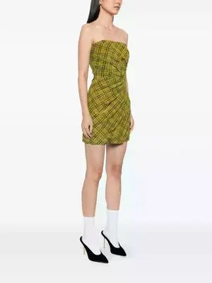 Alessandra Rich Check Mini Dress