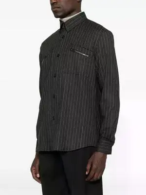 Iceberg Pinstripe Zip-pocket Shirt