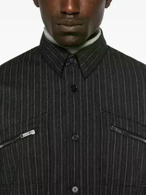 Iceberg Pinstripe Zip-pocket Shirt