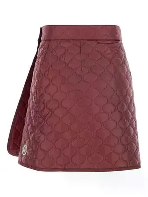 Moncler Quilted Mini Skirt With Rubberized Logo