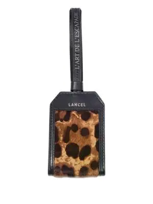 LANCEL Leopard-print Tag - Brown