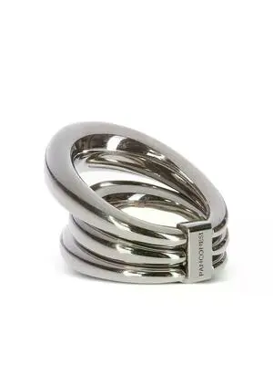 PANCONESI Blow Up Solar Triple-band Ring - Silver