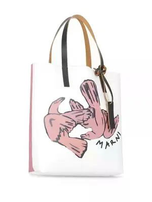 Marni Medium Bird-print Tote Bag