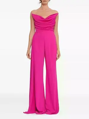 FOREVER UNIQUE Cowl-neck Draped Jumpsuit