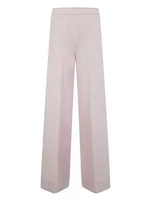 D.exterior Ribbed-hem Wool Trousers