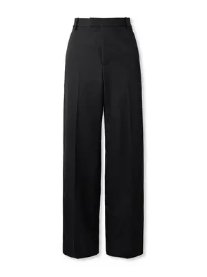 NILI LOTAN Cassius Wide-leg Wool-twill Trousers