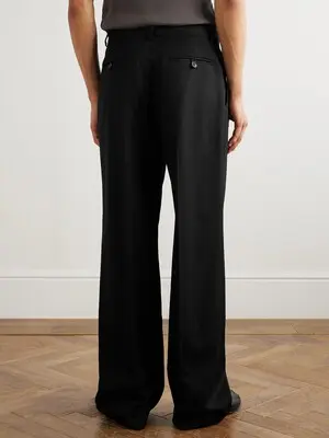 NILI LOTAN Cassius Wide-leg Wool-twill Trousers