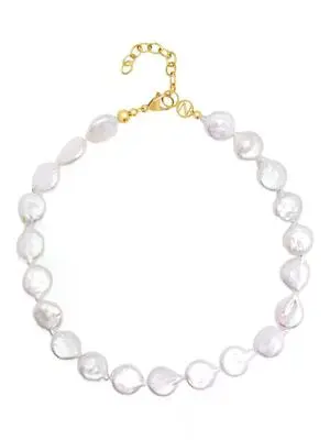 NIALAYA JEWELRY Como Flat-pearl Choker Necklace - White