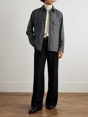 Loro Piana Jim Wish® Flannel Overshirt