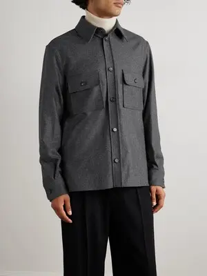Loro Piana Jim Wish® Flannel Overshirt