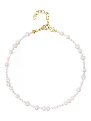 NIALAYA JEWELRY St. Tropez Pearl Choker Necklace - White