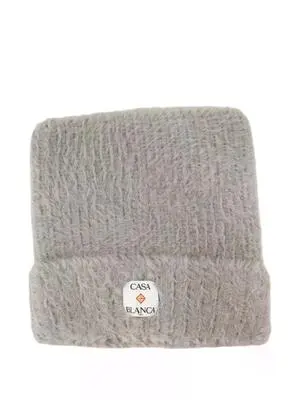 Casablanca Fluffy Square Beanie - Grey