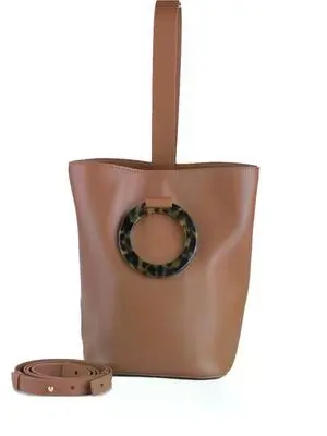 NICO GIANI Large Aurora Leather Bucket Bag With Ring Detail