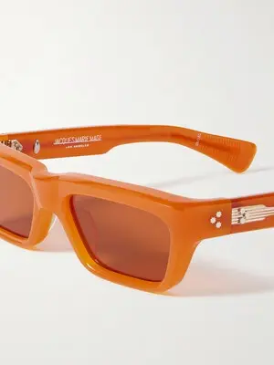 JACQUES MARIE MAGE Rush Rectangular-frame Sunglasses - Orange