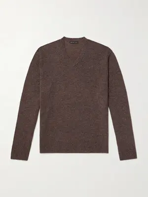 JAMES PERSE Cashmere V-neck Sweater - Brown