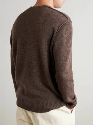 JAMES PERSE Cashmere V-neck Sweater - Brown