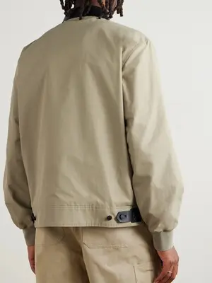 Givenchy Leather-trimmed Harrington Jacket - Neutrals
