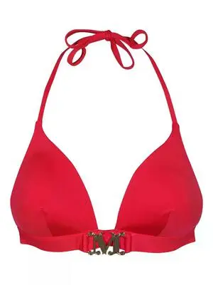 Max Mara Logo-plaque Triangle Bikini Top - Pink
