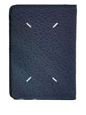 MAISON MARGIELA Embossed Leather Cardholder - Blue