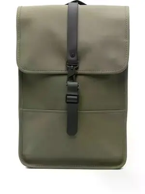 Rains Flap-fastening Backpack - Green