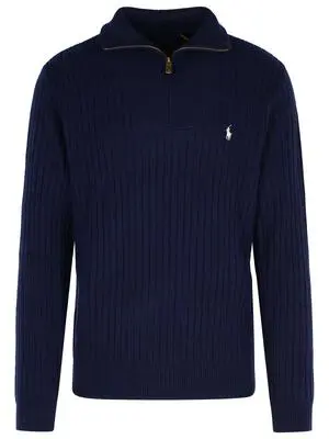 Polo Ralph Lauren Wool And Cotton Sweater - Navy