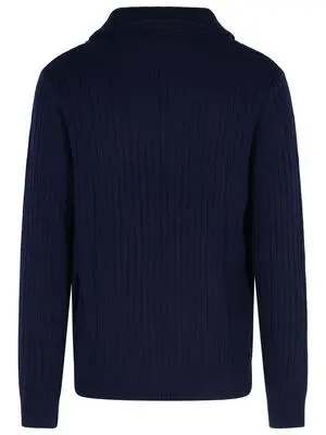 Polo Ralph Lauren Wool And Cotton Sweater - Navy
