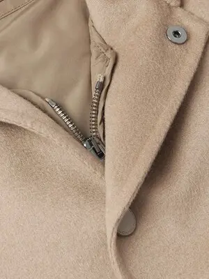 Canali Layered Wool And Cashmere-blend Bomber Jacket