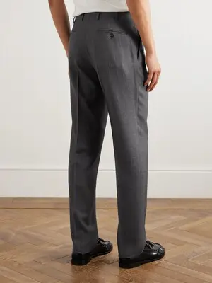 Canali Straight-leg Pleated Wool Suit Trousers