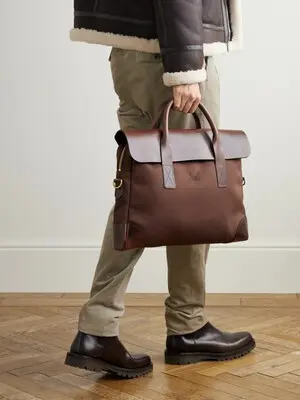 Bennett Winch Cotton-canvas And Full-grain Leather Briefcase