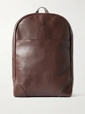 Bennett Winch Logo-debossed Full-grain Leather Backpack - Brown