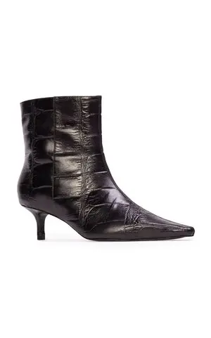 BLACK SUEDE STUDIO Ember Croc-effect Ankle Boots