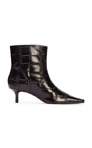 BLACK SUEDE STUDIO Ember Croc-effect Ankle Boots