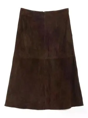 ARMA Suede A-line Midi Skirt