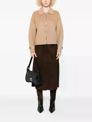 ARMA Suede A-line Midi Skirt