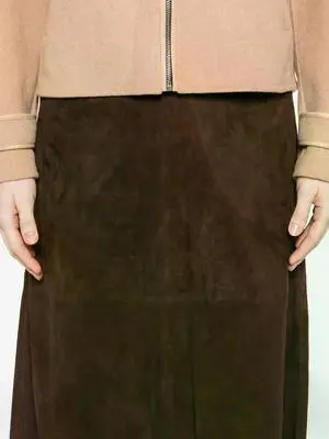 ARMA Suede A-line Midi Skirt