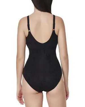 GOTTEX D Cup V-neck One Piece Swimsuit