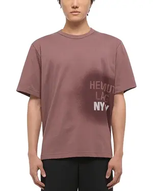 Helmut Lang Spray Relaxed Fit Graphic Logo Tee - Peppercorn