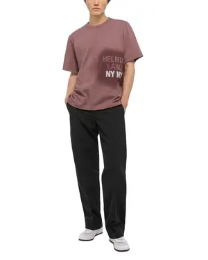 Helmut Lang Spray Relaxed Fit Graphic Logo Tee - Peppercorn