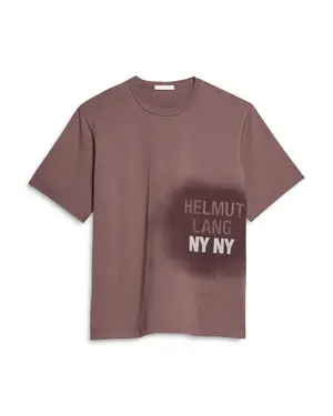 Helmut Lang Spray Relaxed Fit Graphic Logo Tee - Peppercorn