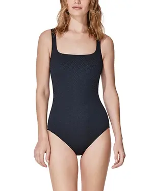 GOTTEX St. Tropez Square Neck One Piece Swimsuit - Black
