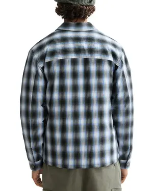Scotch & Soda Shadow Check Overshirt - Thyme/blue Bonnet