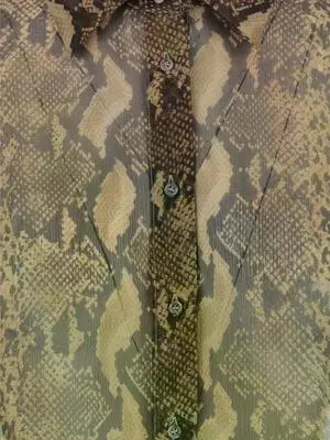 Aspesi Python Print Buttoned Shirt