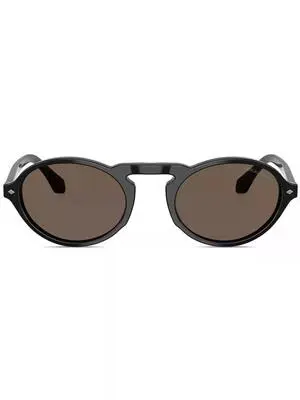 Giorgio Armani Oval-frame Sunglasses - Black