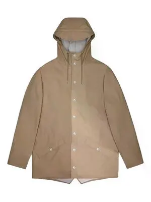 Rains Drawstring Hooded Coat - Neutrals