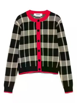 MSGM Checked Cardigan