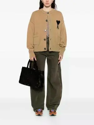 AMI Paris Heart Logo Cardigan